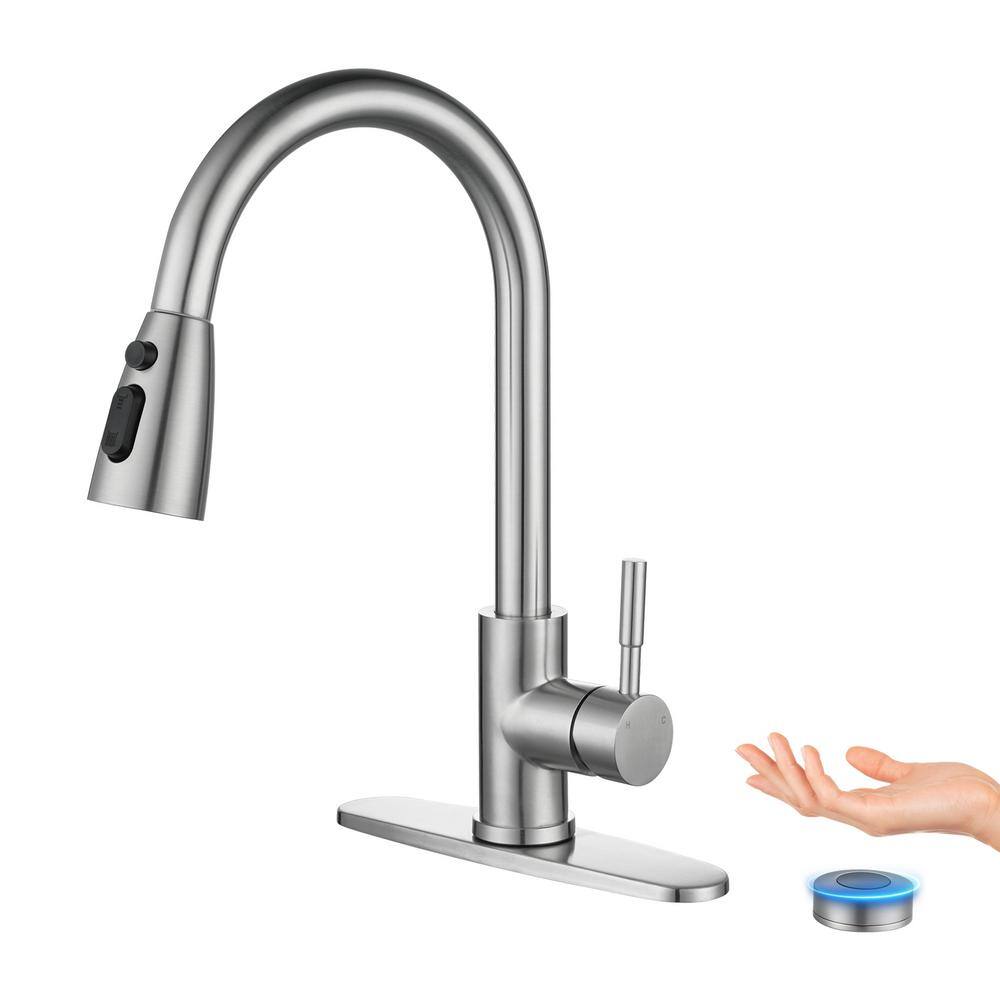 ARCORA Touchless Single handle Kitchen Pull-Down Sprayer Kitchen Faucet ...