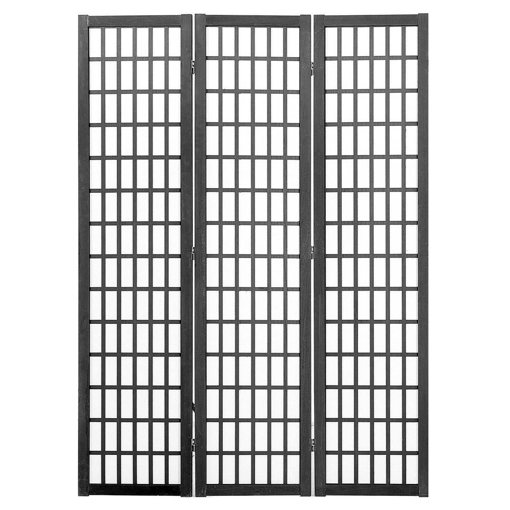 SVOPES Room Divider, 3 Panel Wooden Folding Screen, Portable Privacy ...