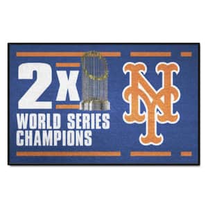 FANMATS New York Mets Blue 1 ft. 7 in. x 2 ft. 6 in. Starter Area Rug ...