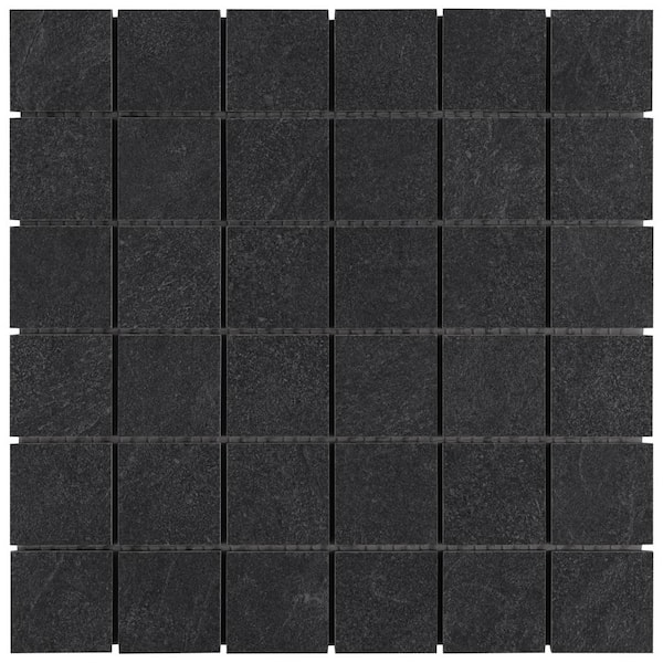 Ivy Hill Tile Monolith Charcoal Black 3.93 in. x 0.35 in. Matte ...