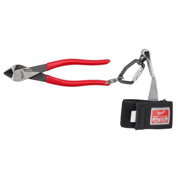 Milwaukee 8 in. Angled Head Diagonal Cutting Pliers with Dipped Grip ...