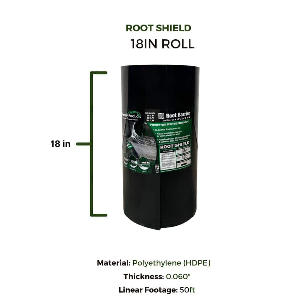 Century Products 1.5 ft. x 50 ft. Root Shield/Water Barrier 60 mil RS18 ...