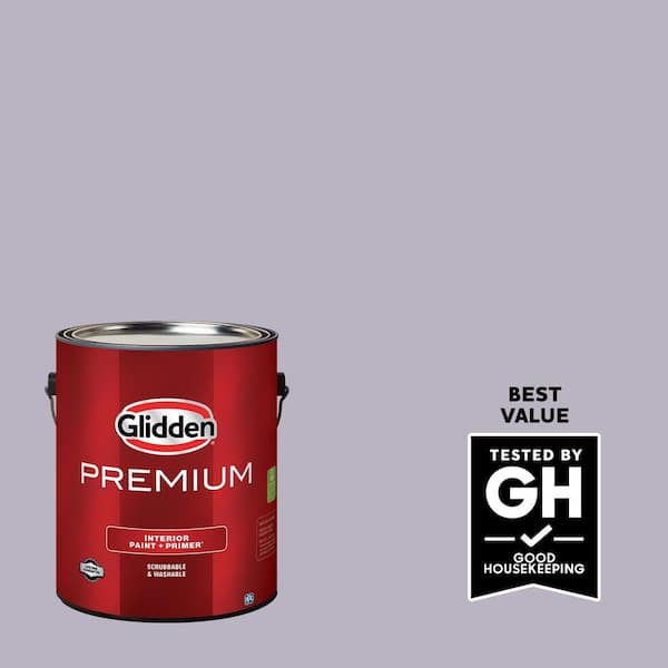 Glidden Premium 1 gal. PPG1174-4 Cloudberry Satin Interior Paint ...