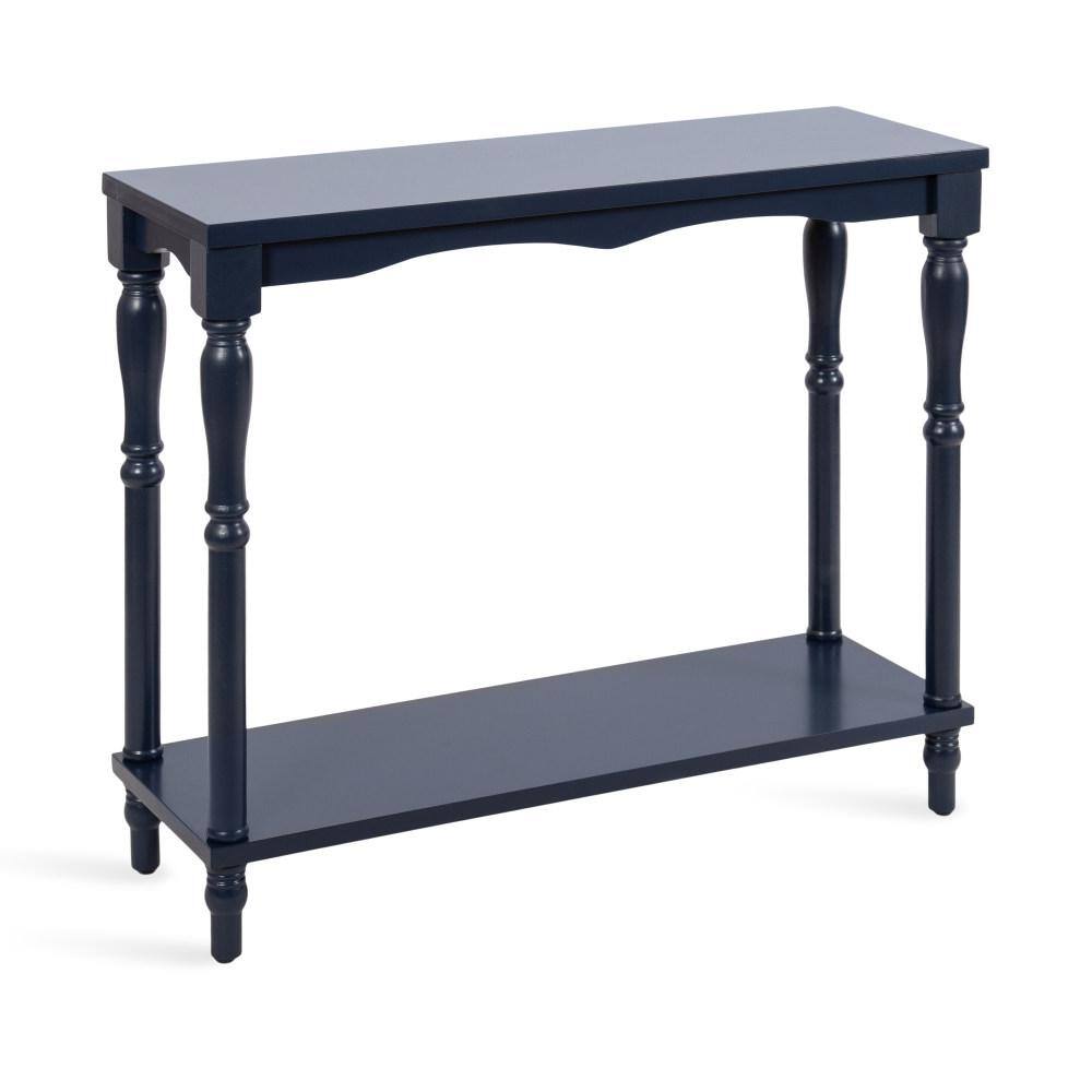 Kate and Laurel Darrington 34 in. Navy Blue Rectangle MDF Console Table ...