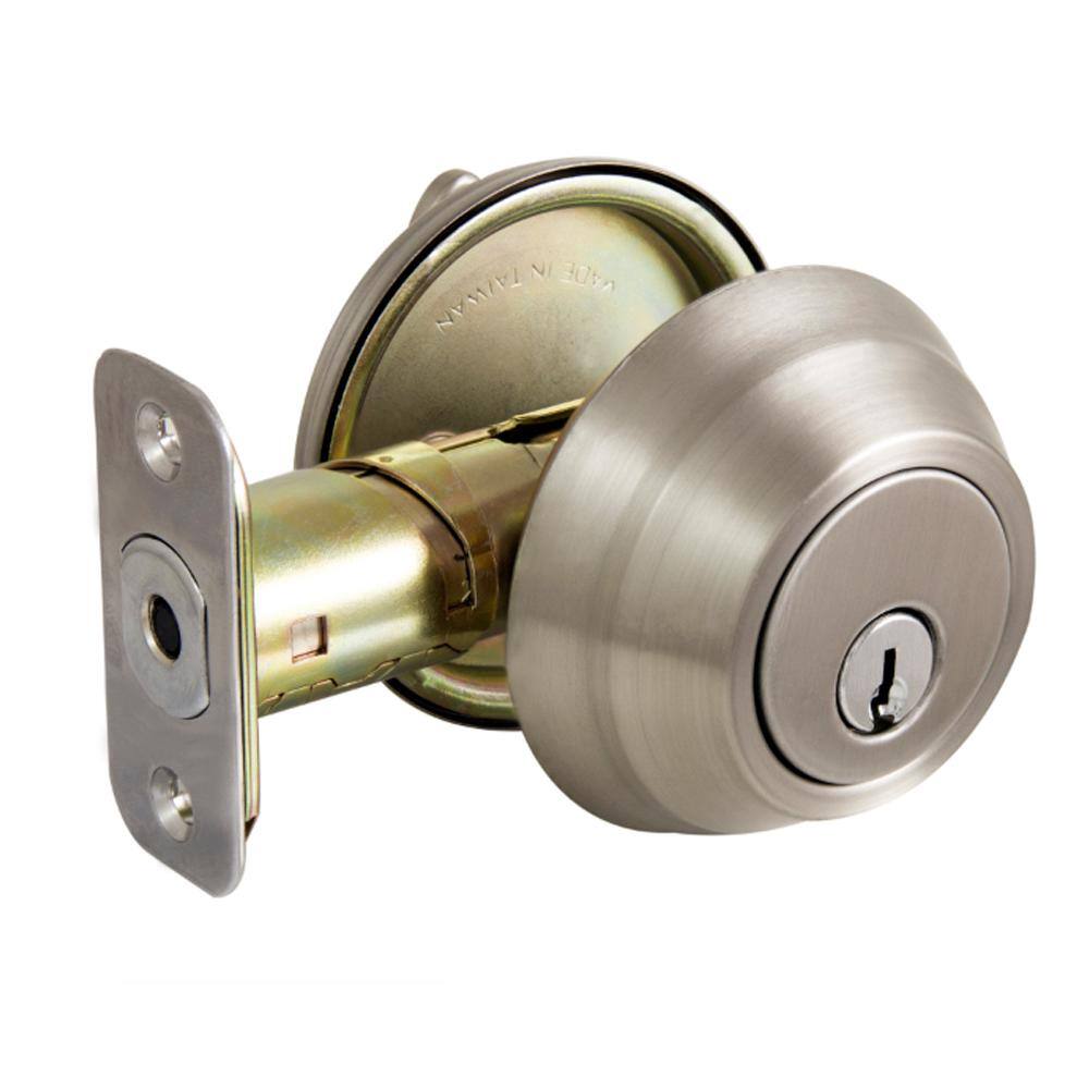 Defiant Wavelet Satin Nickel Single Cylinder Deadbolt DB7X21