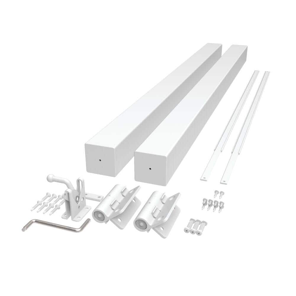 Barrette Outdoor Living VersaRail Classic 42 in. White Aluminum Gate ...