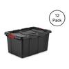 Sterilite 27 Gal. Durable Rugged Industrial Tote with Red Latches ...