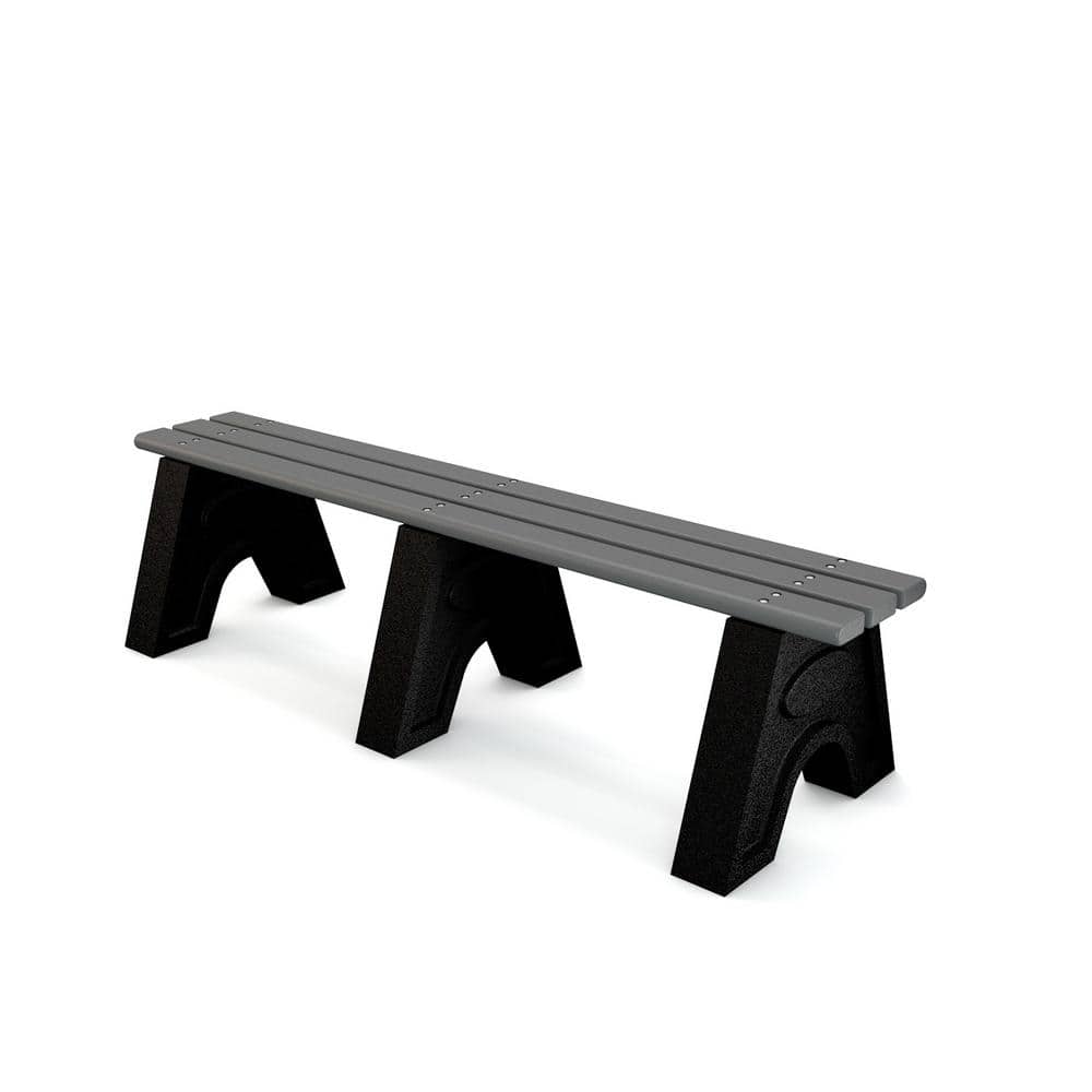 Frog Furnishings 6 ft. Sport Bench - Gray PB 6GRASPOE - The Home Depot