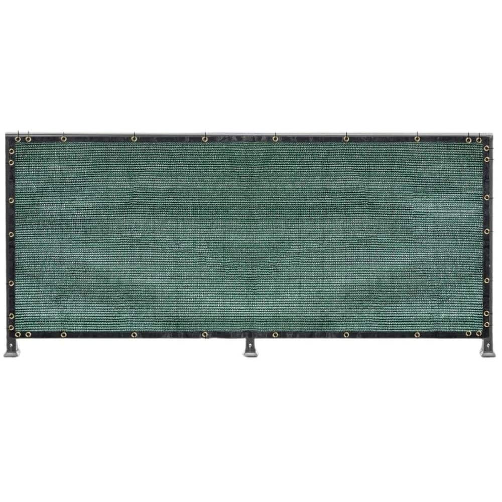 Justincity 6 ft. x 50 ft. Plastic Outdoor Privacy Screen Fence and Mesh ...