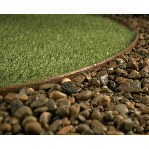 Epic Plastics 16 ft. x 3.3 in. x .30 in. Benda Board Flex Plastic Teak Edging Pack (4-Stakes ...