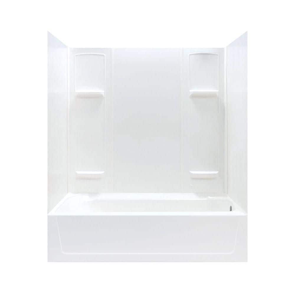 MUSTEE Durawall 60 in. L x 30 in. W x 70.75 in. H Rectangular Tub ...