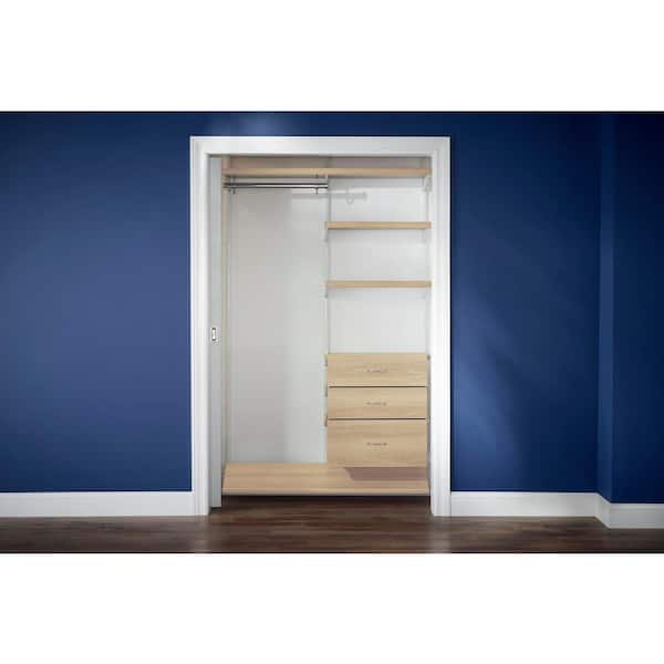 Everbilt Genevieve 4 ft. Birch Adjustable Closet Organizer Long Hanging ...