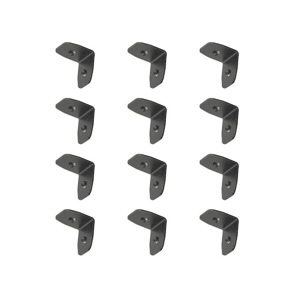 NUVO IRON 2 in. Black Galvanized Steel Traditional Rafter Clips (12 ...