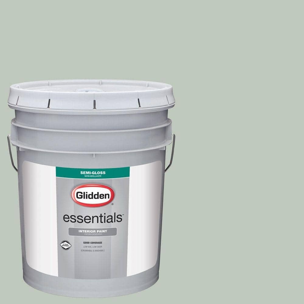Glidden Essentials 5 gal. #HDGCN14 Distant Haze Green Semi-Gloss ...