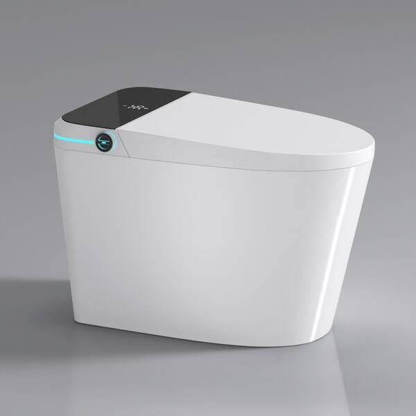 LORDEAR White Modern Smart Toilet with Bidet Seat Built-in, Intelligent ...