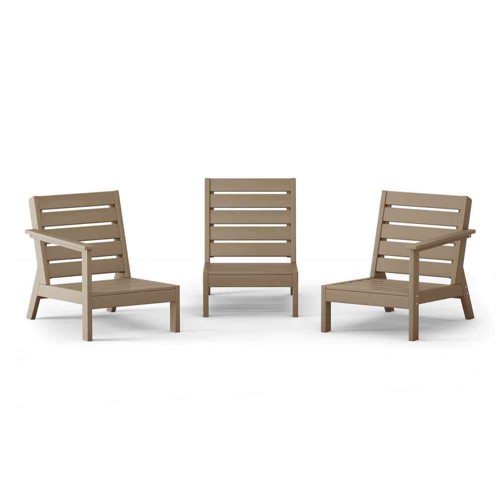 WESTIN OUTDOOR Birchwood Outdoor Patio 3-Piece Deep Seating HDPE ...