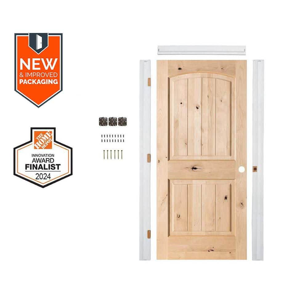 Krosswood Doors 24in.x80in. Knotty Alder Left-Hand TopArch VG ...