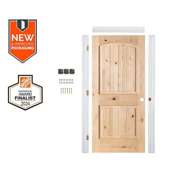 Krosswood Doors 24in.x80in. Knotty Alder Left-Hand TopArch VG ...