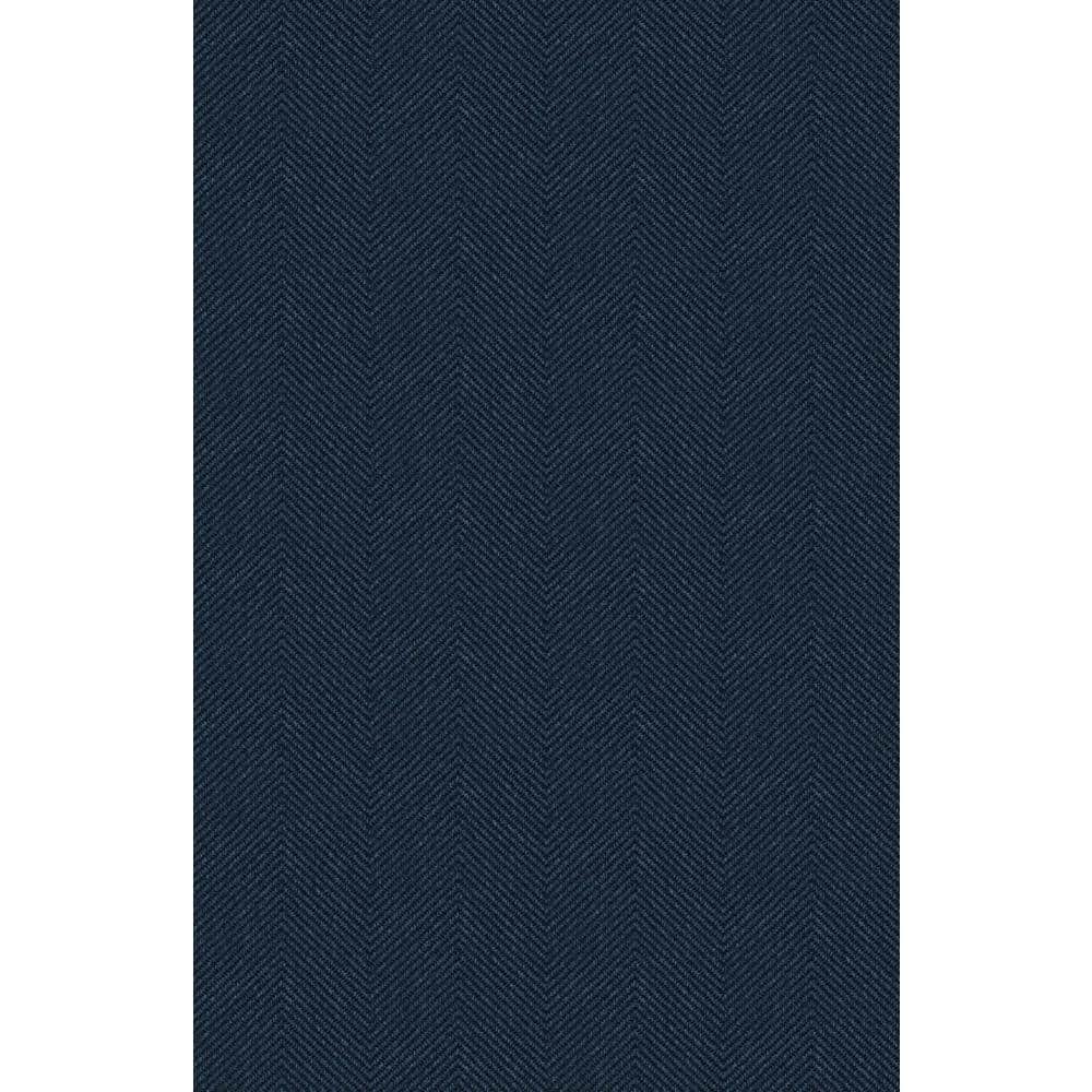 Seabrook Designs Cruz Blue Cafe Chevron Embossed Vinyl Unpasted ...