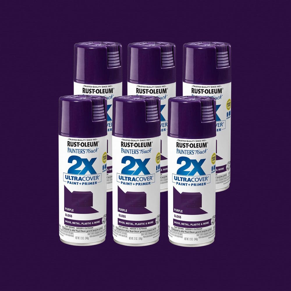Rust-Oleum Painter's Touch 2X 12 oz. Gloss Purple General Purpose Spray ...