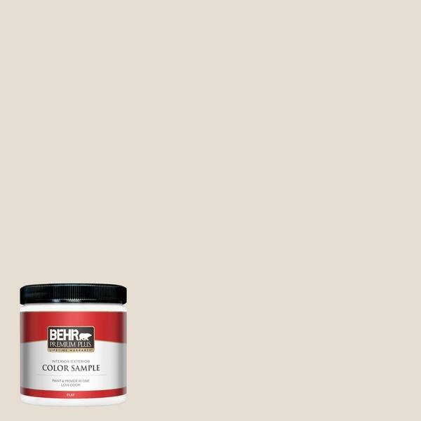 BEHR PREMIUM PLUS 8 oz. #750C-2 Hazelnut Cream Flat Interior/Exterior ...