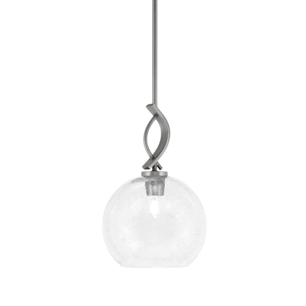 Lighting Theory Olympia 100-Watt 1-Light Graphite Shaded Mini Pendant ...