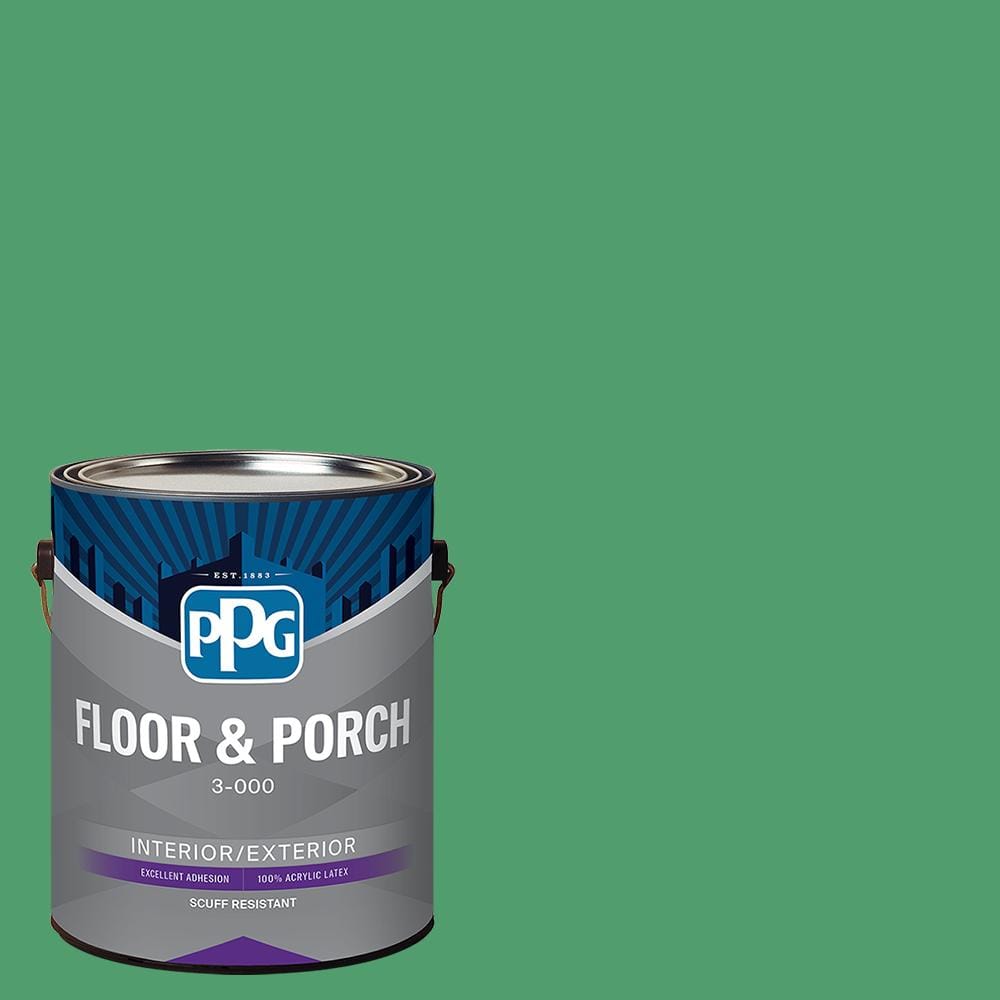 PPG 1 gal. PPG1226-6 Basil PesTo Satin Interior/Exterior Floor and ...