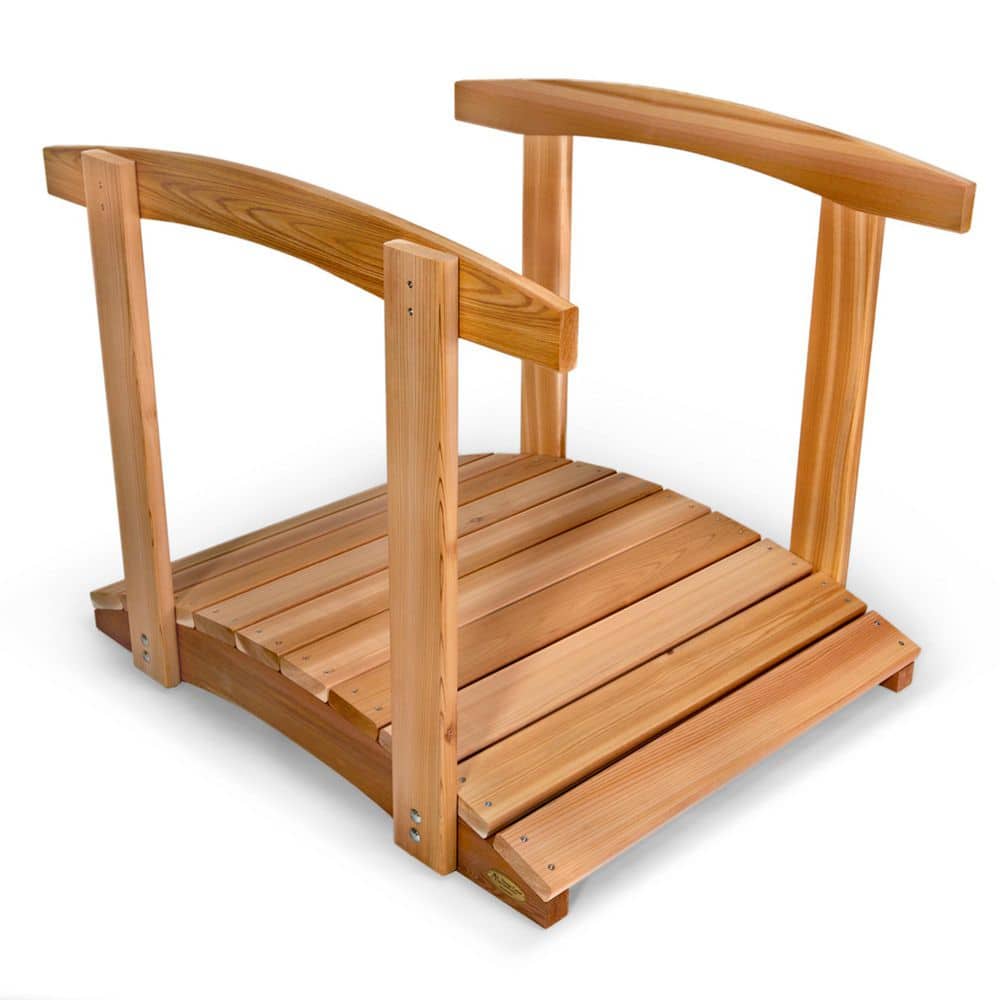 All Things Cedar Cedar Bridge, Outdoor Garden Walkway with Side Rails ...