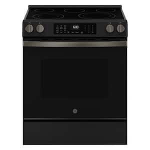 GE 30 in. 5 Burner Element Smart Free-Standing Electric Convection ...