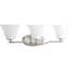 Progress Lighting Bravo Collection 4-Light Brushed Nickel Etched Glass ...