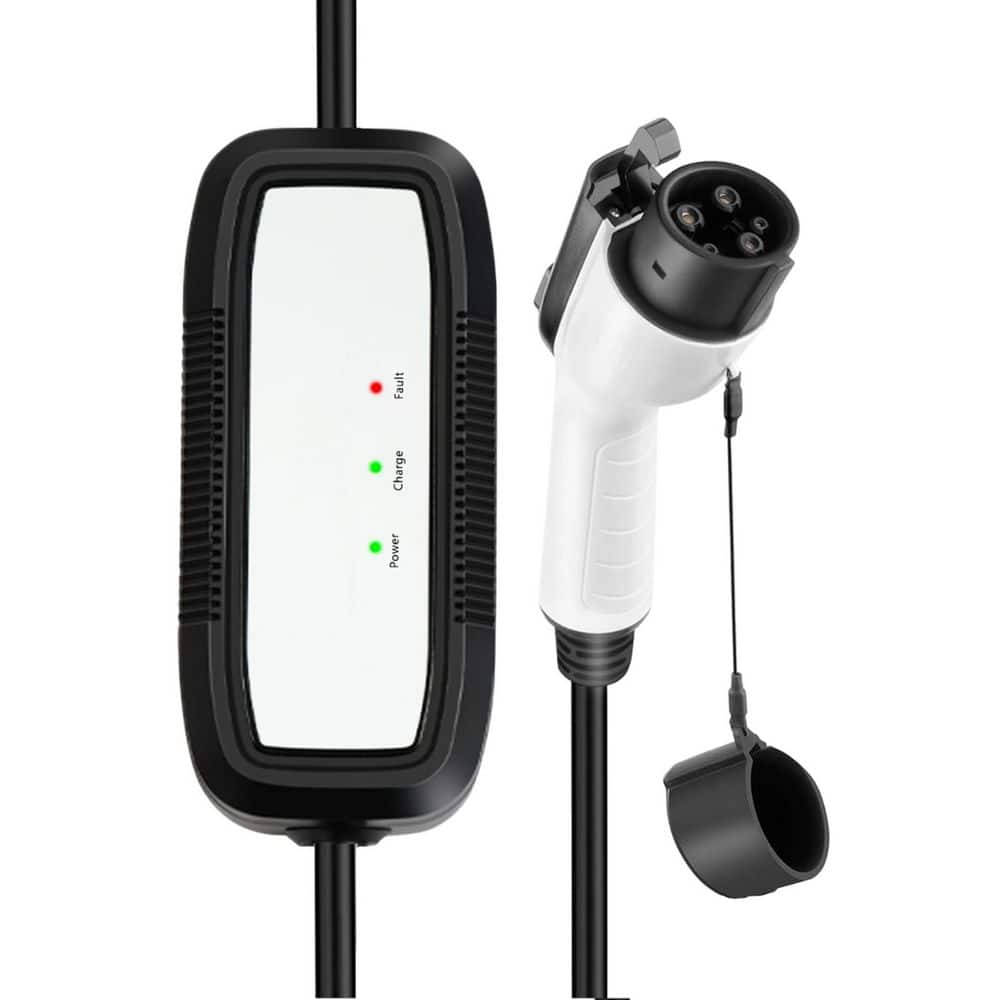 Ahfiwaso 21Ft 110-Volt Portable EV Charger Level 1 15Amp Extension Cord NEMA 5-15P for SAE J1772 ...