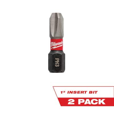 Milwaukee SHOCKWAVE Impact Duty 1 in. Phillips #2 Alloy Steel Insert ...