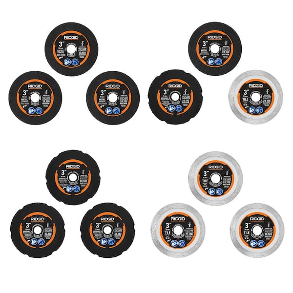 RIDGID 12-Piece Cut-Off Wheel Set AC7CW61-AC7CW34-AC7CW33 - The Home Depot
