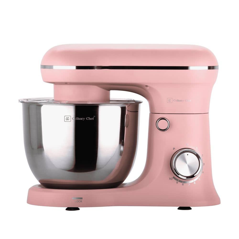 Retro 4.5-Liter 8-Speed Stand Mixer in Pink ESTM020-PINK - The Home Depot