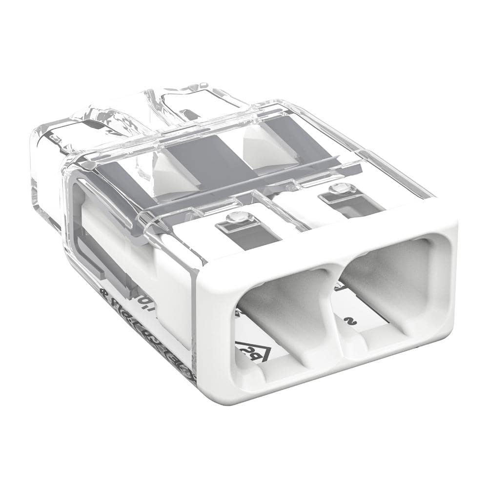 WAGO 2773 Series 2-Port Push-in Wire Connector for Junction Boxes ...