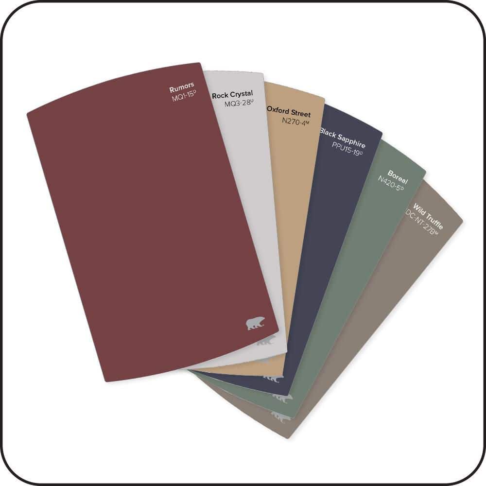 BEHR 2.75 in. x 4.5 in. Top Color Trends 6-Color Chip Set 50014044 ...