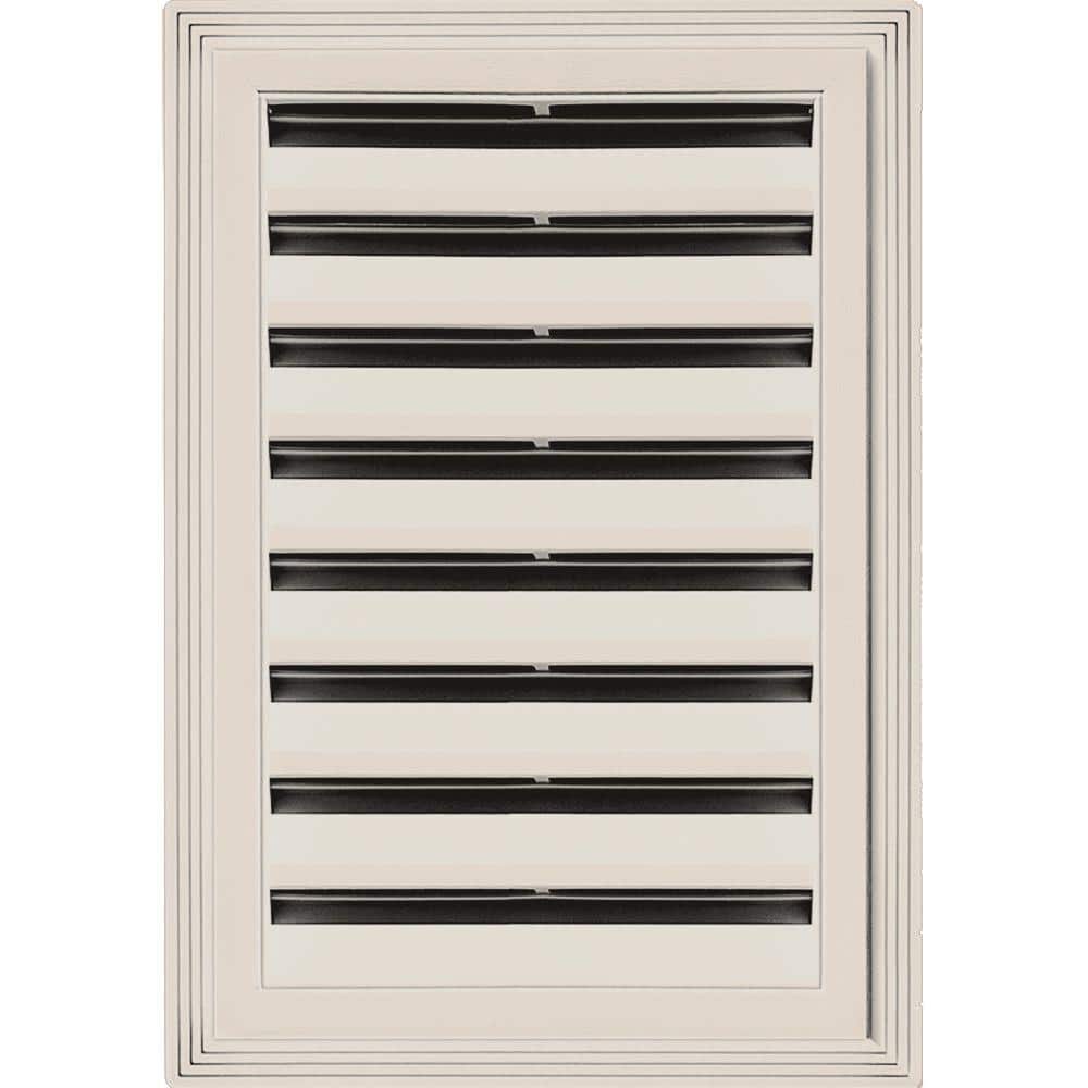 Builders Edge 12 in. x 18 in. Rectangle Gable Vent #048 Almond ...