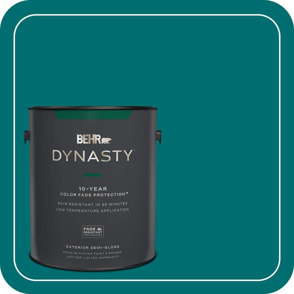 BEHR DYNASTY 1 gal. #P460-7 Caribbean Current Semi-Gloss Exterior Stain ...
