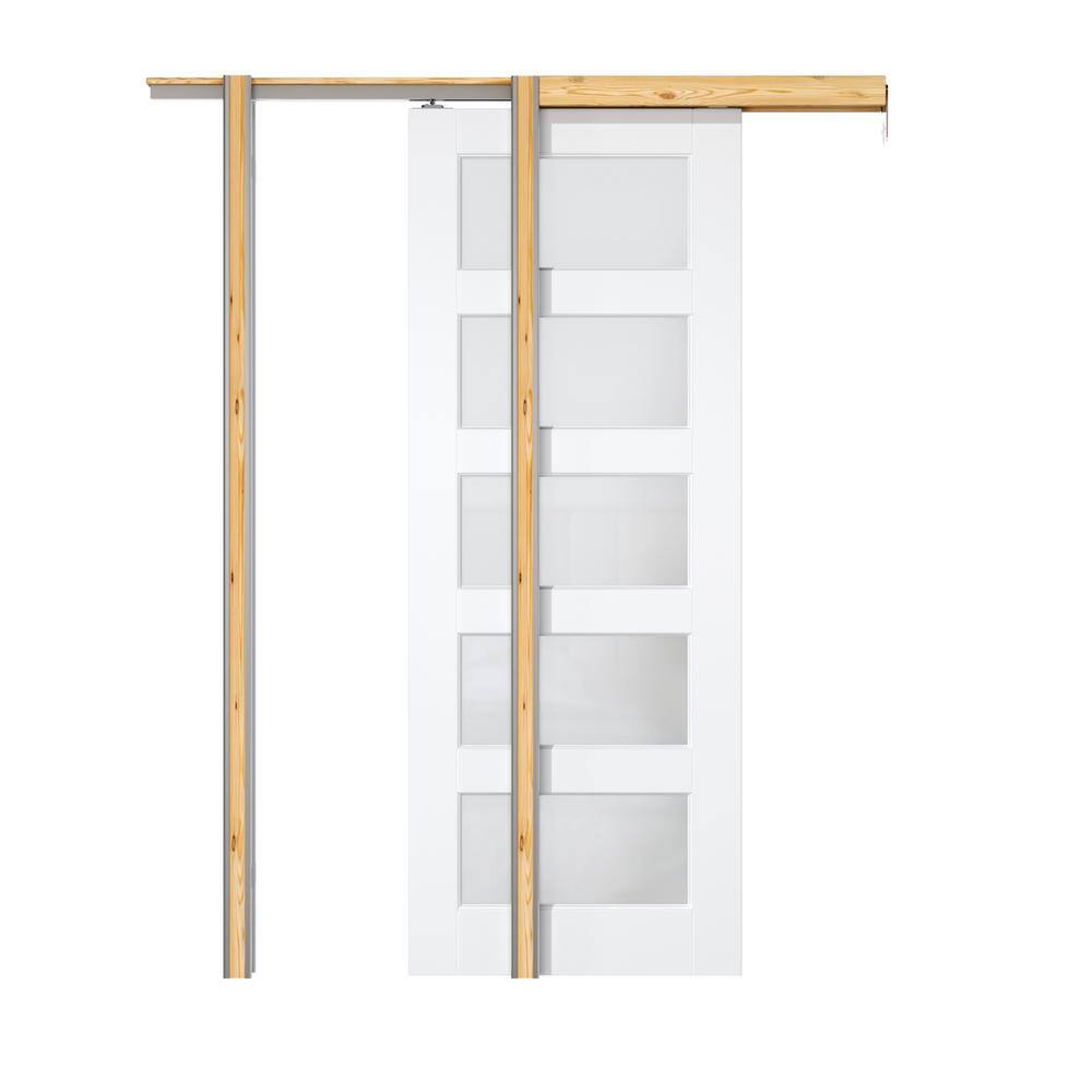 Reviews for ARK DESIGN 28 in. x 80 in. White Primed MDF 5-Lite Glass ...