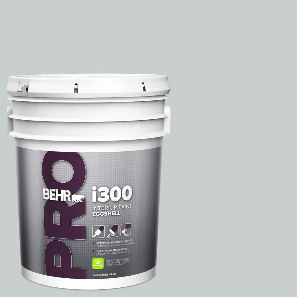 BEHR PRO 5 gal. #720E-2 Light French Gray Eggshell Interior Paint ...