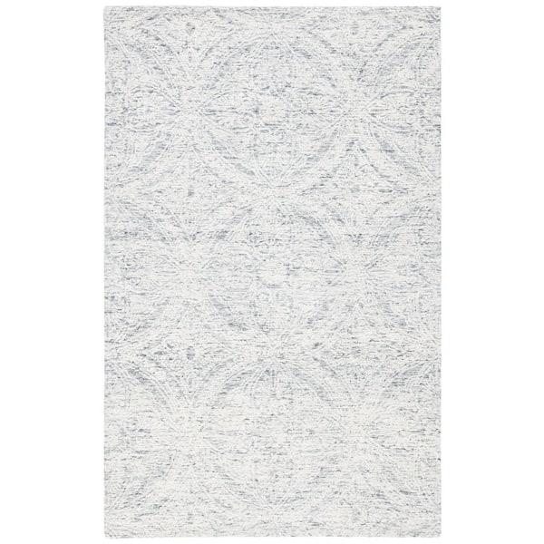 SAFAVIEH Metro Natural/Light Grey 6 ft. x 9 ft. Geometric Gradient Area ...