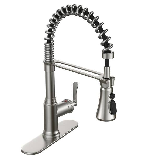 androme Single Handle Pull Down Sprayer Kitchen Faucet with Deck Plate ...