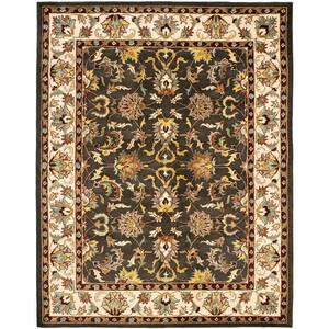 SAFAVIEH Heritage Black/Ivory 8 ft. x 10 ft. Border Area Rug HG819A-8