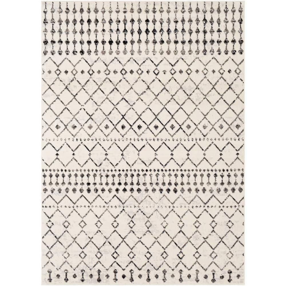 Livabliss Rubena Black Geometric 8 ft. x 8 ft. Indoor Square Area Rug ...