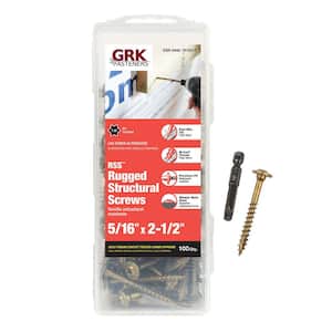 GRK Fasteners 5/16 in. x 2-1/2 in. Star Drive Low Profile Washer Head ...