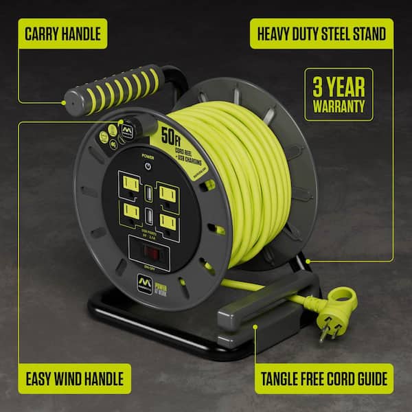14 3 Retractable Cord Reels Link Cable DEWENWILS 50 Ft. 14/3 SJTOW 13