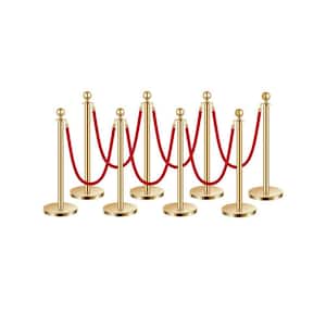 VEVOR Stanchions and Velvet Ropes 4 Pcs, Hollow Base with Stainless ...