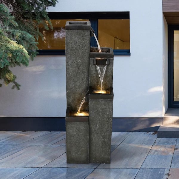 Reviews for monadecor Modern 39. 3in. H Resin 4-Tier Indoor/Outdoor ...