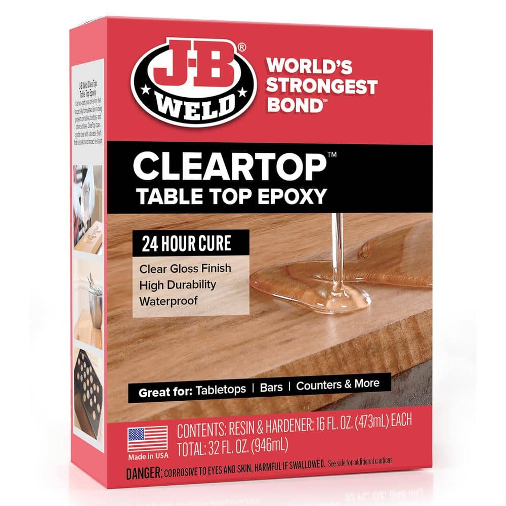 J-B Weld ClearTop 32 fl. oz. Pour-On Epoxy 41032 - The Home Depot