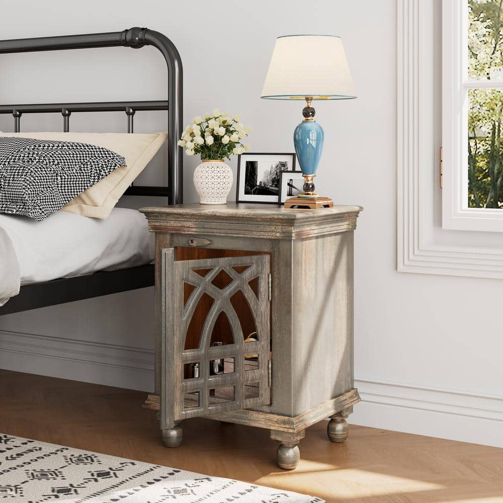 CHRISTOPHER KNIGHT HOME Forgia Farmhouse Style Nightstand with Storage ...